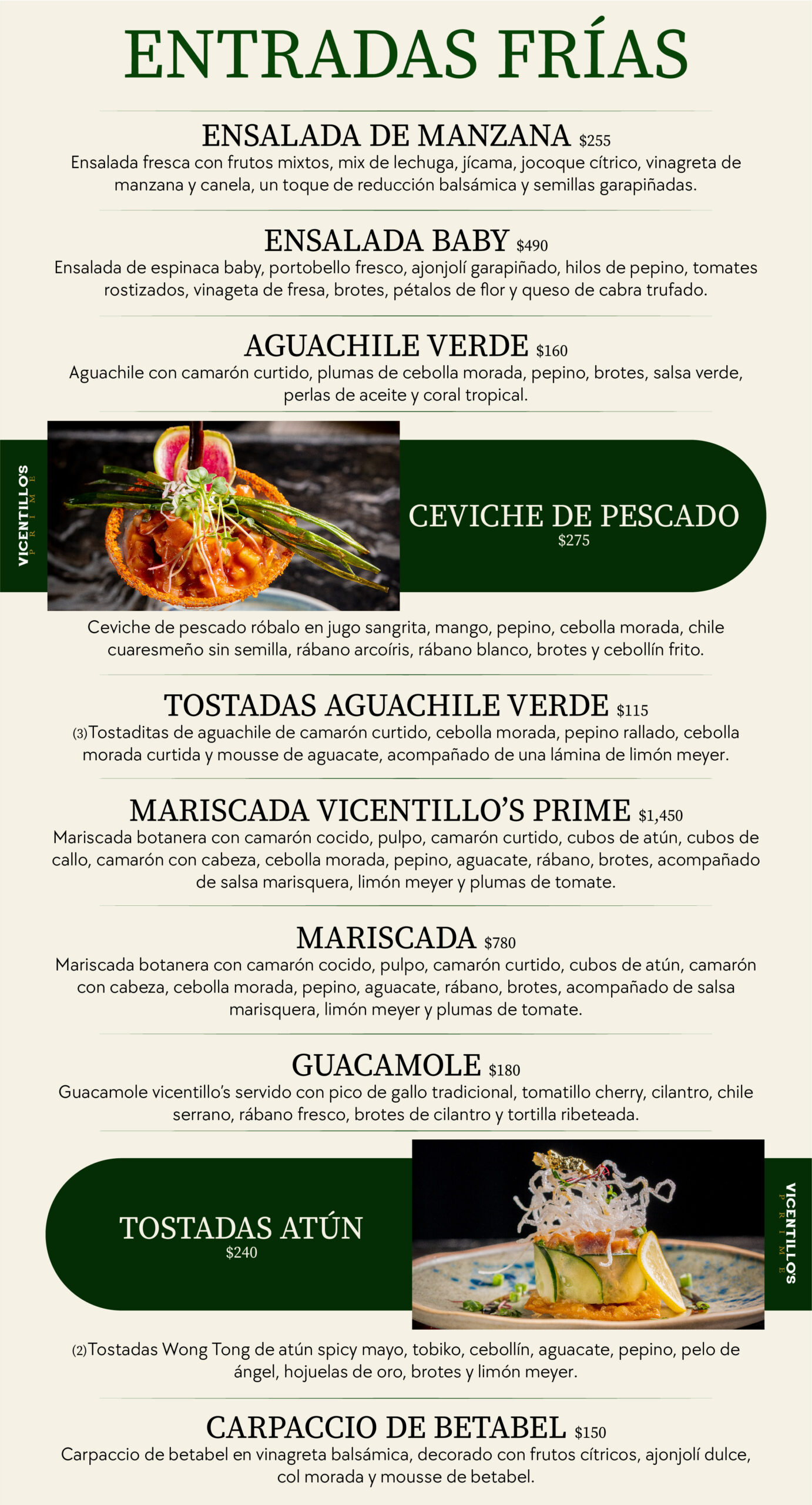 VICENTILLOS | Menú Prime